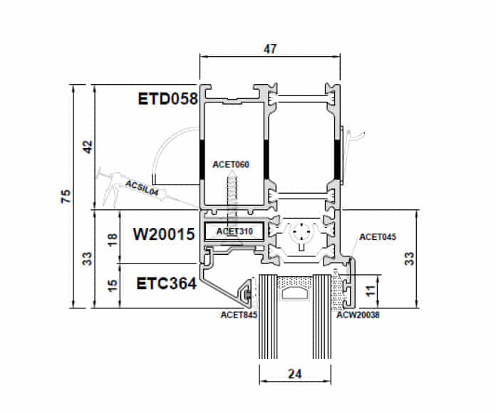 Aluminium Window Section Details