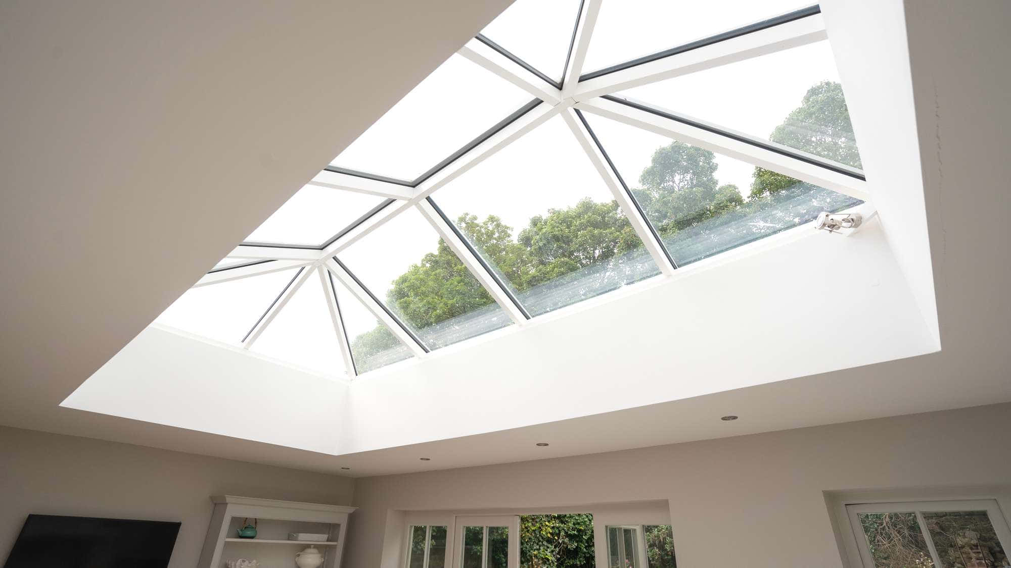 Flat Roof Extension with Roof Lantern | John Knight Glass
